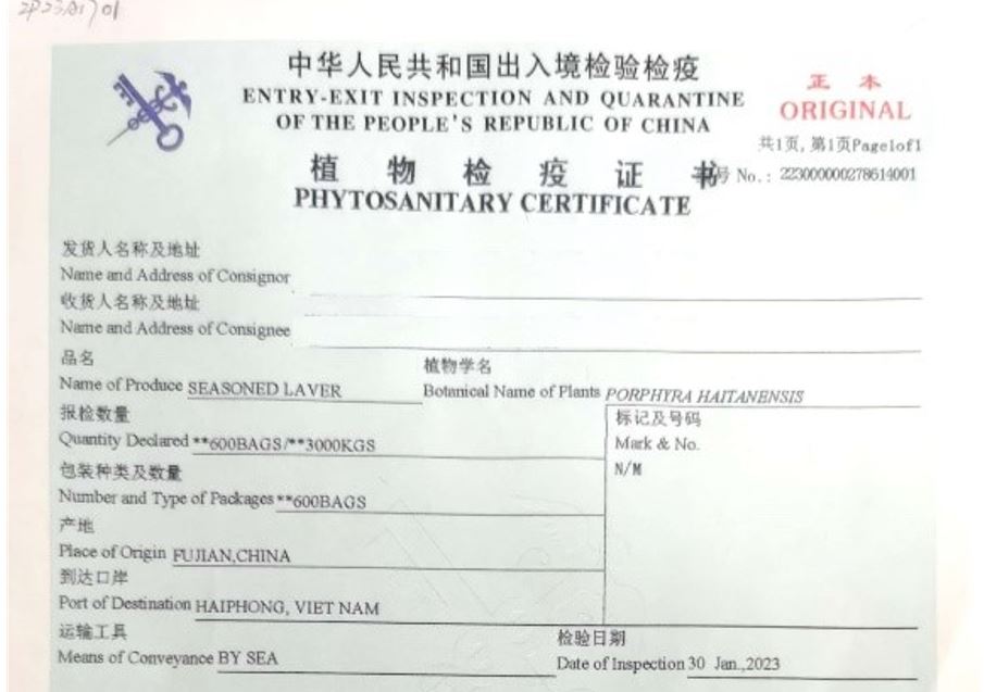 Phytosanitary certificate là gì ? - Golden Monkey Logistics